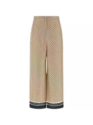 Max Mara Silk-twill Foulard-print Trousers