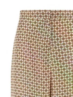 Max Mara Silk-twill Foulard-print Trousers