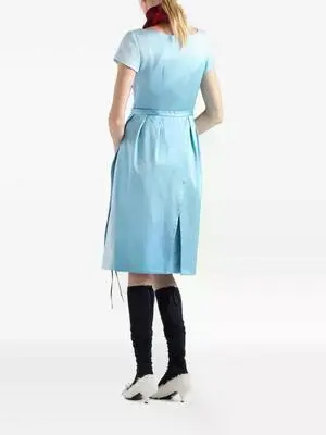 Prada Washed Silk-duchesse Dress