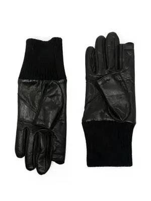 Rick Owens Ribbed-cuff Leather Gloves