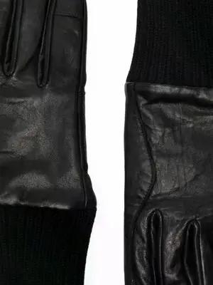 Rick Owens Ribbed-cuff Leather Gloves