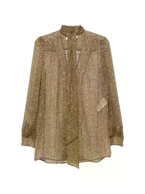 Valentino Garavani Leopard-print Pussy-bow Blouse