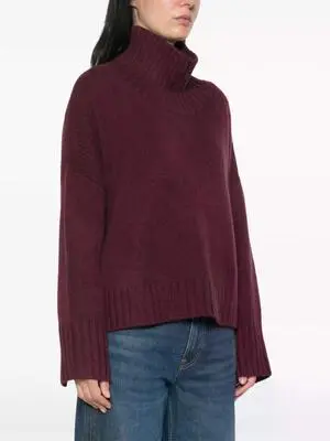 Soft Goat Ribbed-knit Roll-neck Sweater