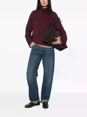 Soft Goat Ribbed-knit Roll-neck Sweater