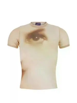 JEAN PAUL GAULTIER Eye-print Mesh T-shirt