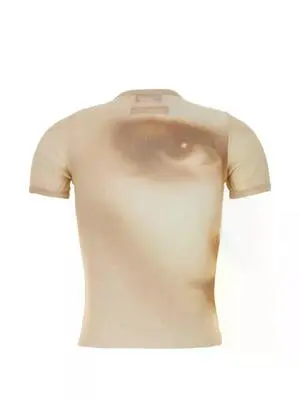 JEAN PAUL GAULTIER Eye-print Mesh T-shirt