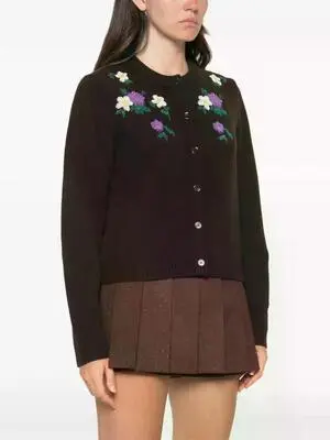 Maje Floral-beaded Cardigan