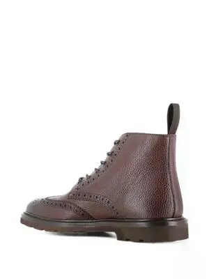 HENDERSON BARACCO Brogue-detail Leather Boots - Brown