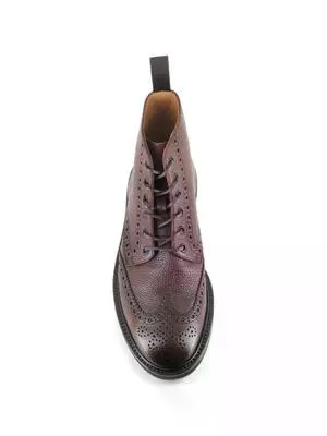 HENDERSON BARACCO Brogue-detail Leather Boots