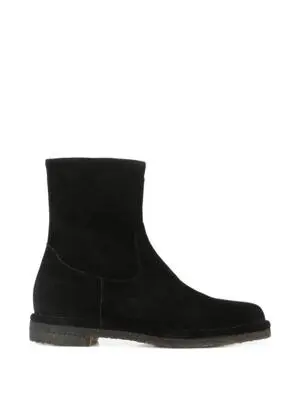 DEL CARLO Suede Ankle Boots - Black