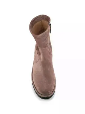 DEL CARLO Suede Platform Ankle Boots