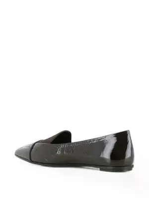 DEL CARLO Pointed-toe Buckled Ballet Flats