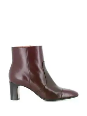 TASSINARI Taxi Drivers Cap-toe Leather Ankle Boots - Red