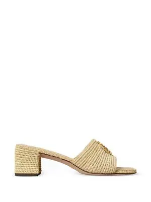 Tory Burch Eleanor Raffia Heeled Sandals