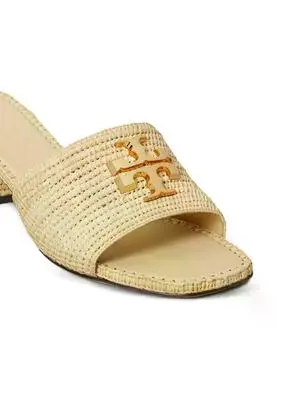 Tory Burch Eleanor Raffia Heeled Sandals