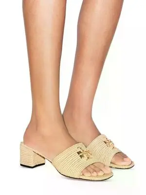 Tory Burch Eleanor Raffia Heeled Sandals