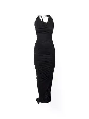 Rick Owens Ruched Jersey Maxi Dress