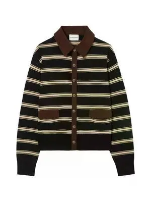 Claudie Pierlot Striped-pattern Cardigan - Black