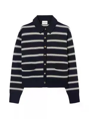 Claudie Pierlot Striped Pattern Cardigan - Black