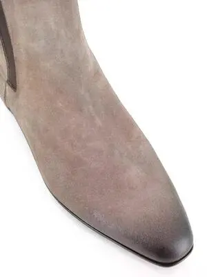 PANTANETTI Burnished-effect Suede Chelsea Boots