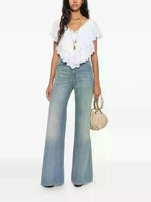 Chloé High-rise Wide-leg Denim Jeans - Blue
