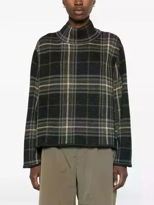 Eric Bompard Tartan Mock-neck Sweater