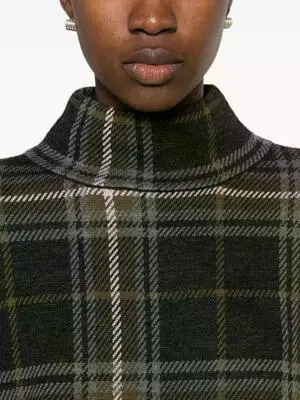 Eric Bompard Tartan Mock-neck Sweater