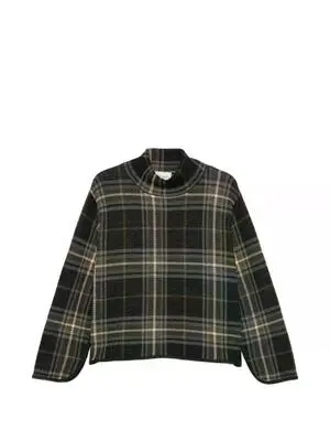 Eric Bompard Tartan Mock-neck Sweater - Grey