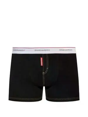 Dsquared2 Logo-waistband Contrast-stitch Boxers - Blue