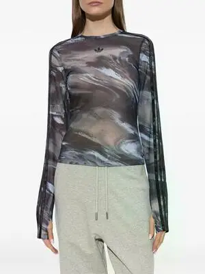 Adidas Abstract-print Long-sleeve T-shirt