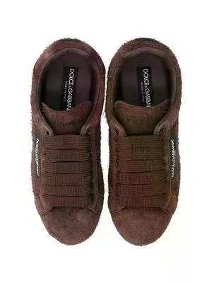 Dolce & Gabbana Split Leather Portofino Soft Sneakers