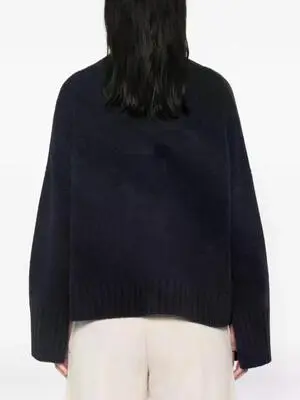 Soft Goat Roll-neck Ribbed-trim Sweater