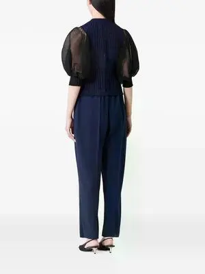 CFCL Ribbed Puff-sleeve Cardigan