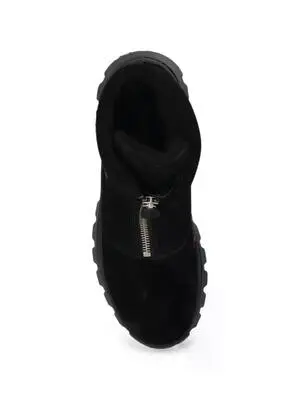 Dsquared2 Zip-front Leather Ankle Boots - Black