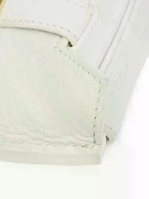 Hermès 2015 Taurillon Clemence Birkin 30 Tote Bag - White