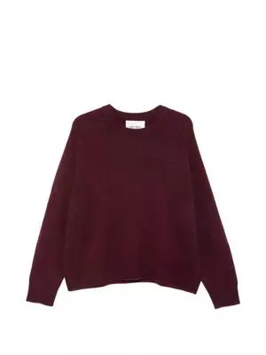 Soft Goat Raglan-sleeve Ribbed-trim Sweater