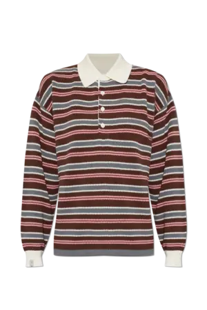 The Upside Wonder" Long Sleeve Polo - Multicolour