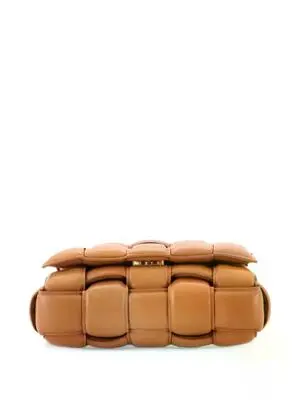 Bottega Veneta Cassette Chain Padded Maxi Intrecciato Leather Crossbody Bag - Brown