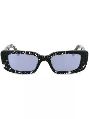Palm Angels Slim-cut Rectangular Sunglasses - Black