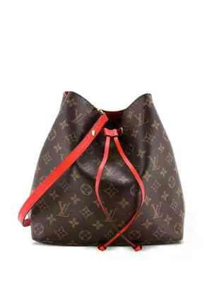 LOUIS VUITTON Monogram Canvas Mm Bucket Bag - Red