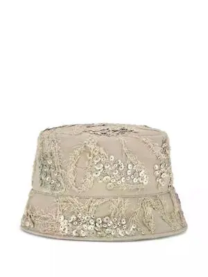 Brunello Cucinelli Sequin-embellished Frayed Bucket Hat