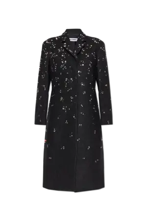 JIL SANDER Wool Coat With Sequins - Grey