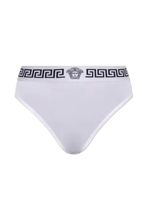 Versace High-waisted Cotton Briefs - White