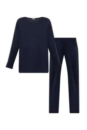 Hanro Two-piece Pajamas 'pilar - Navy Blue