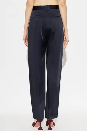 Victoria Beckham Satin Pleated Pants