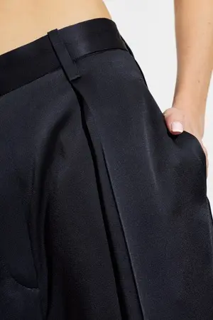 Victoria Beckham Satin Pleated Pants