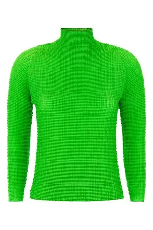 Issey Miyake Wooly Pleats-68' Blouse - Green