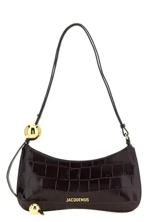 Jacquemus Le Bisou Perle' Shoulder Bag - Bordeaux