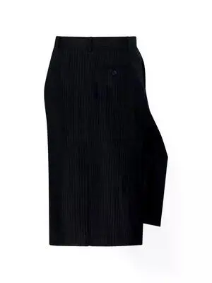 RE CODE Pinstripe-pattern Pleated Midi Skirt