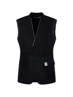 RE CODE Raw-edge Contrast-stitch Waistcoat